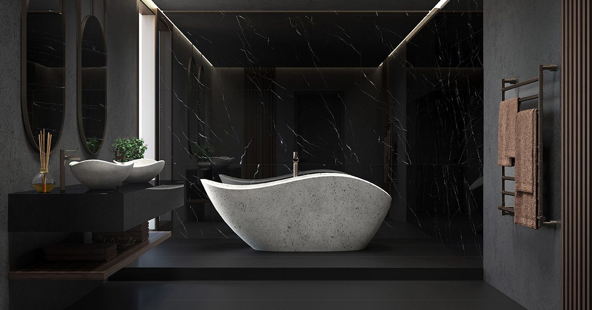 Porcelanato Técnico Stelar Black NAT 80x160 [C] - Piso de Pedra
