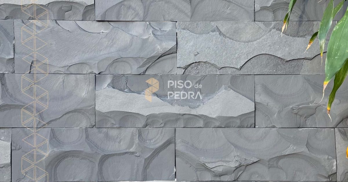 Ardósia Rockface Cinza 10x30 cm - Piso de Pedra
